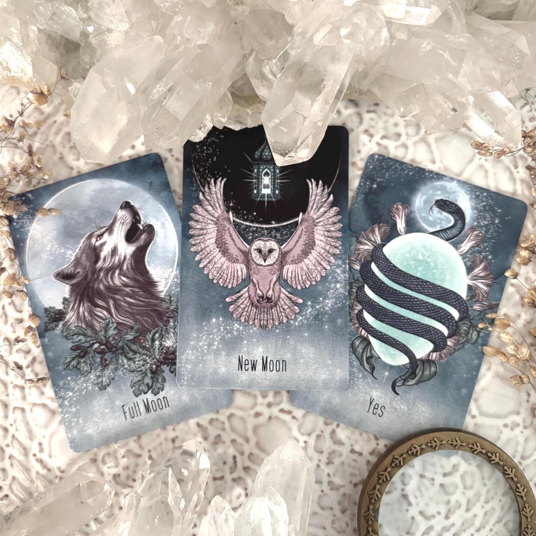Mini Moonlight Pocket Oracle Cards, a 13 Card Indie Tarot Deck, Yes No ...
