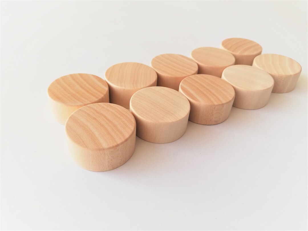 Set of 10 Wooden Round Magnets Minimalistic Fridge Magnets - Etsy