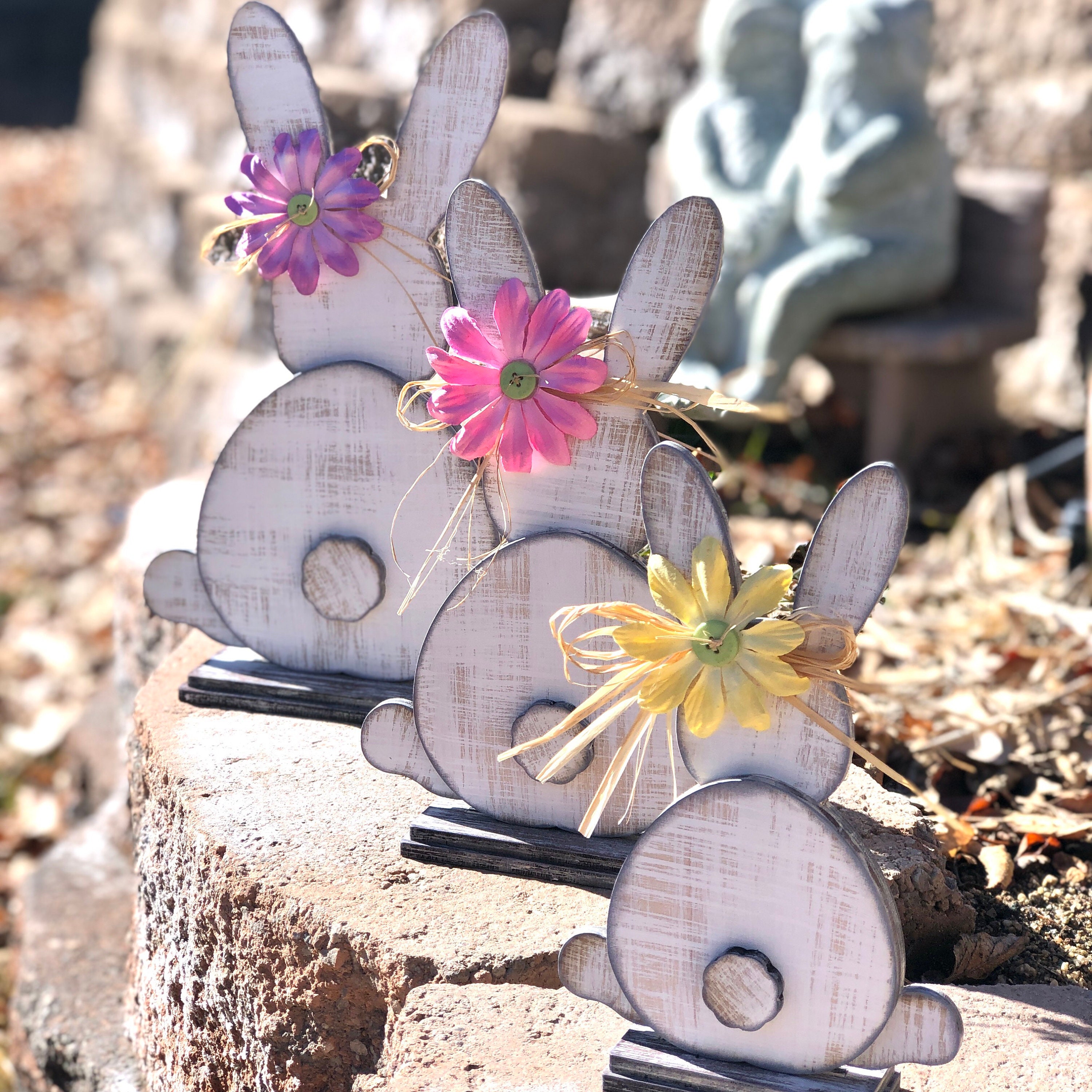 Famhouse Bunny Standing Shelf Sitters Decoration - Etsy