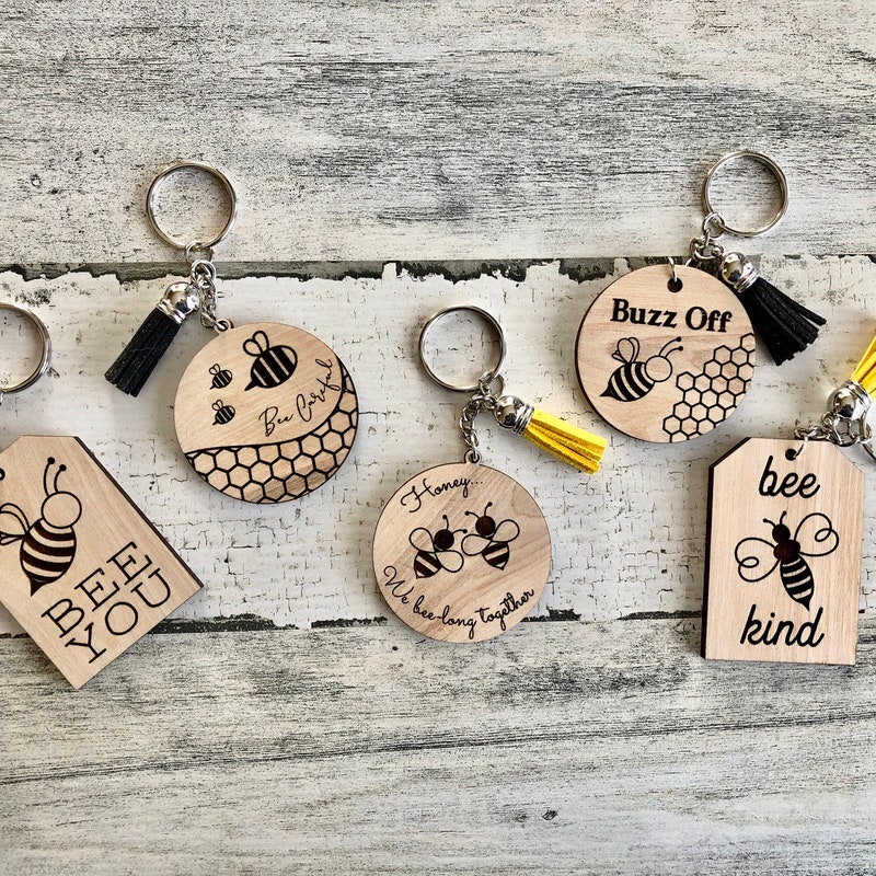 Bumble Bee Keychain - Etsy