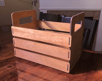 Wood File Crates - Etsy UK