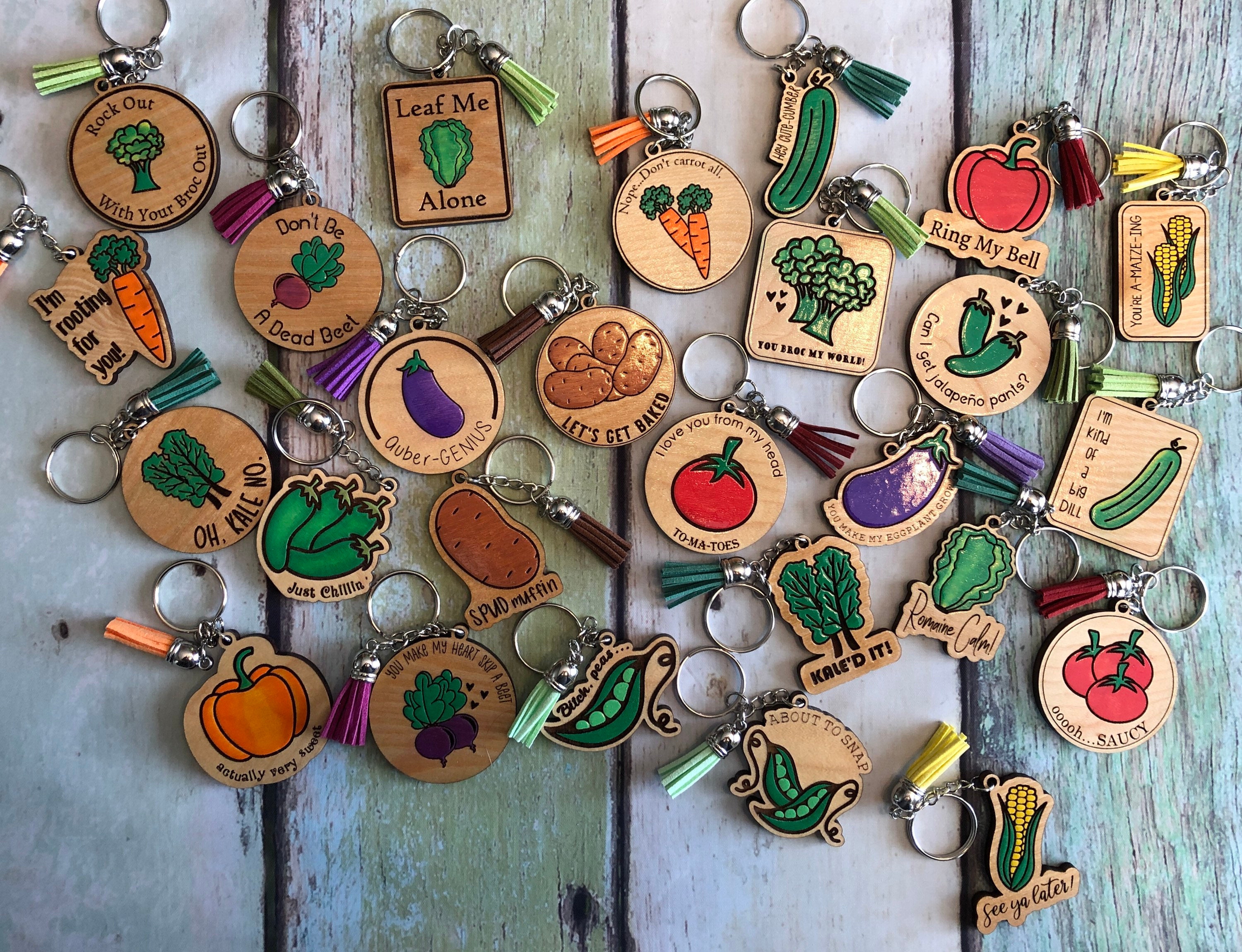 The BIG Bundle of Veggie Keychains - Etsy