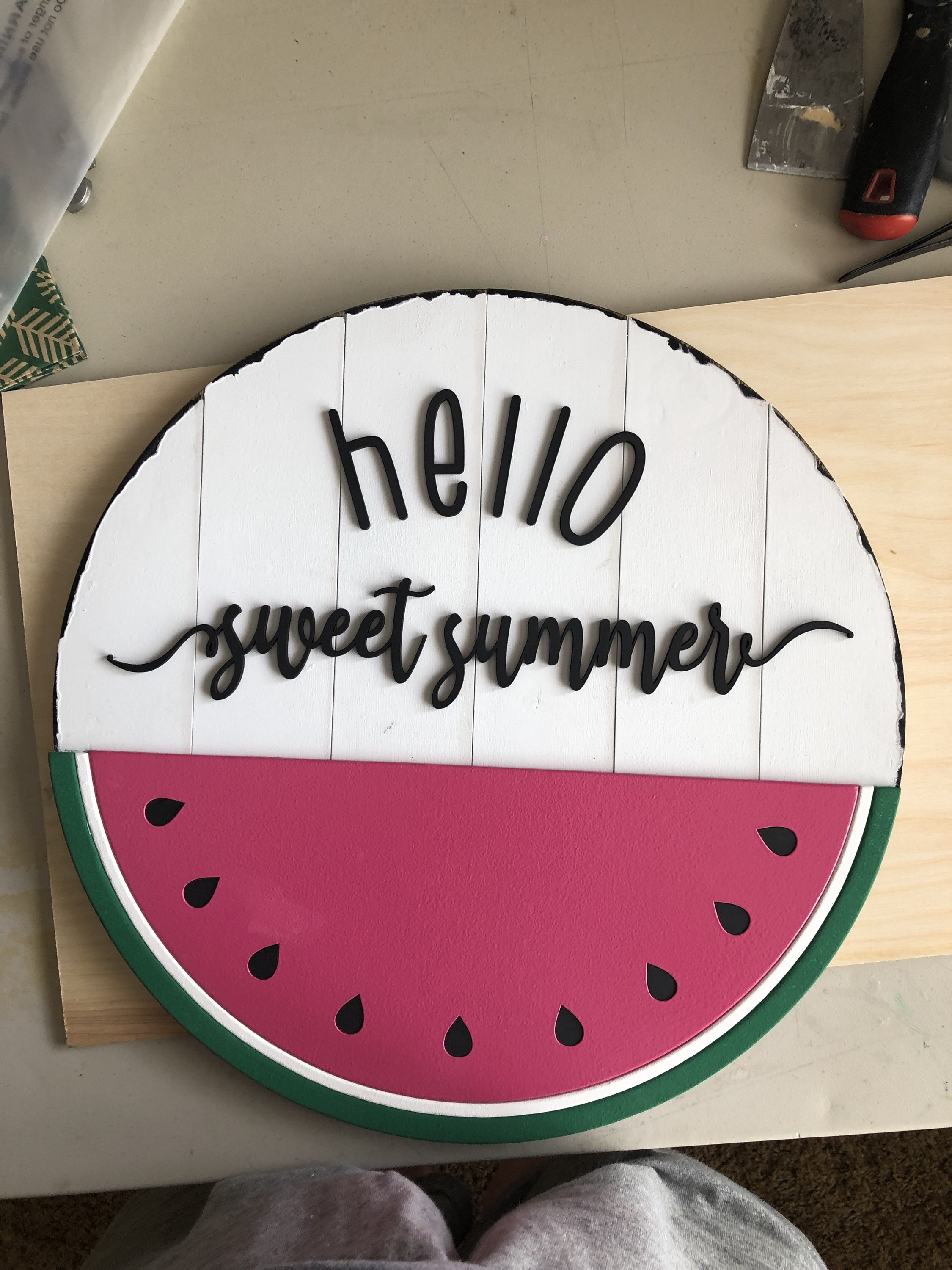 Hello Sweet Summer Watermelon Sign SVG - Etsy