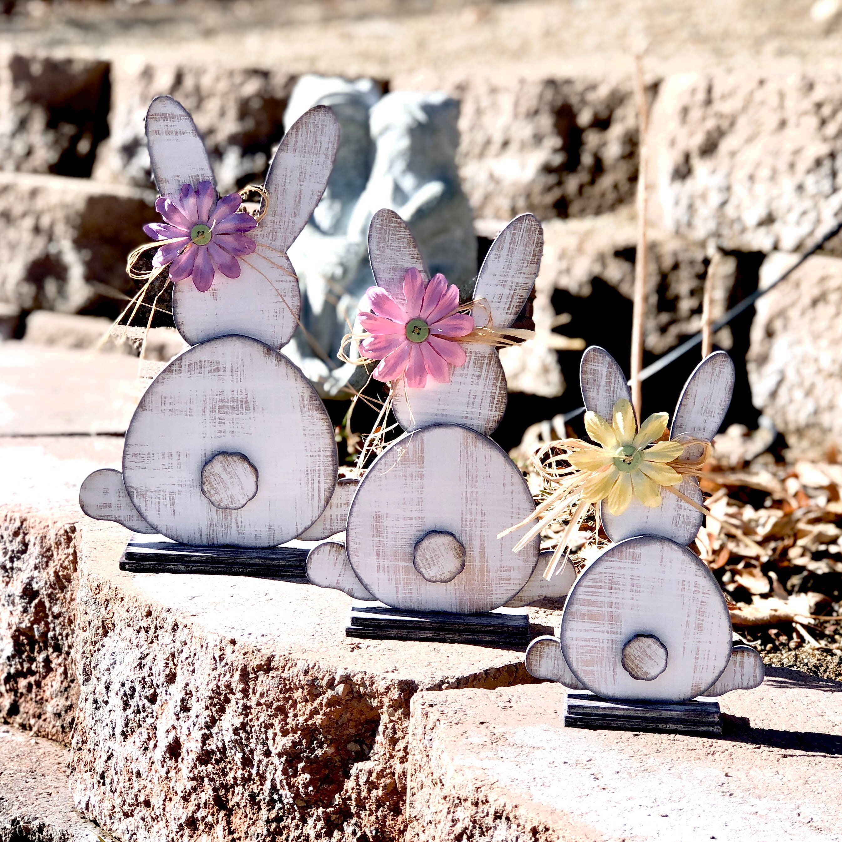 Famhouse Bunny Standing Shelf Sitters Decoration - Etsy