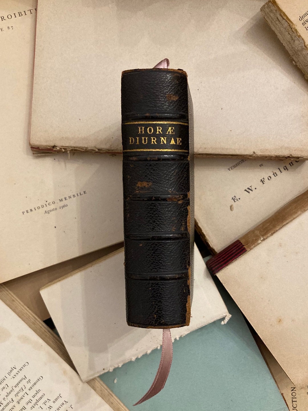 Small Handmade Notebook With Original Antique Spine. Notebook, Diary ...