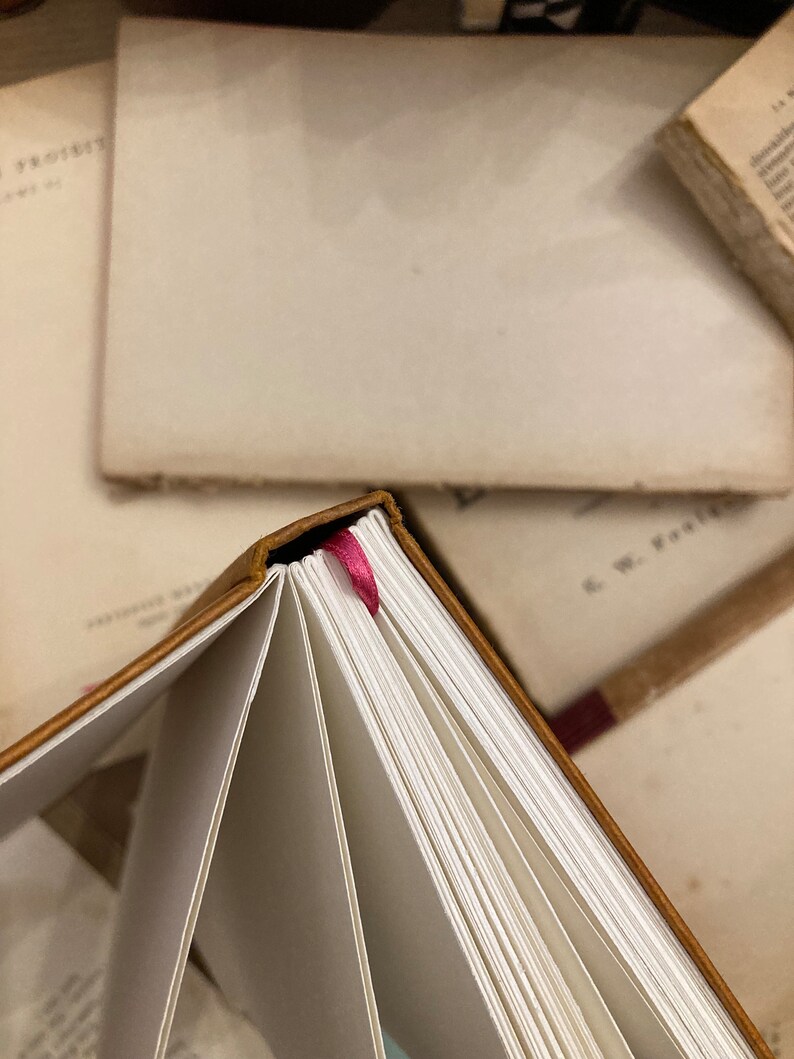 Small Handmade Notebook With Original Antique Spine. Notebook, Diary ...