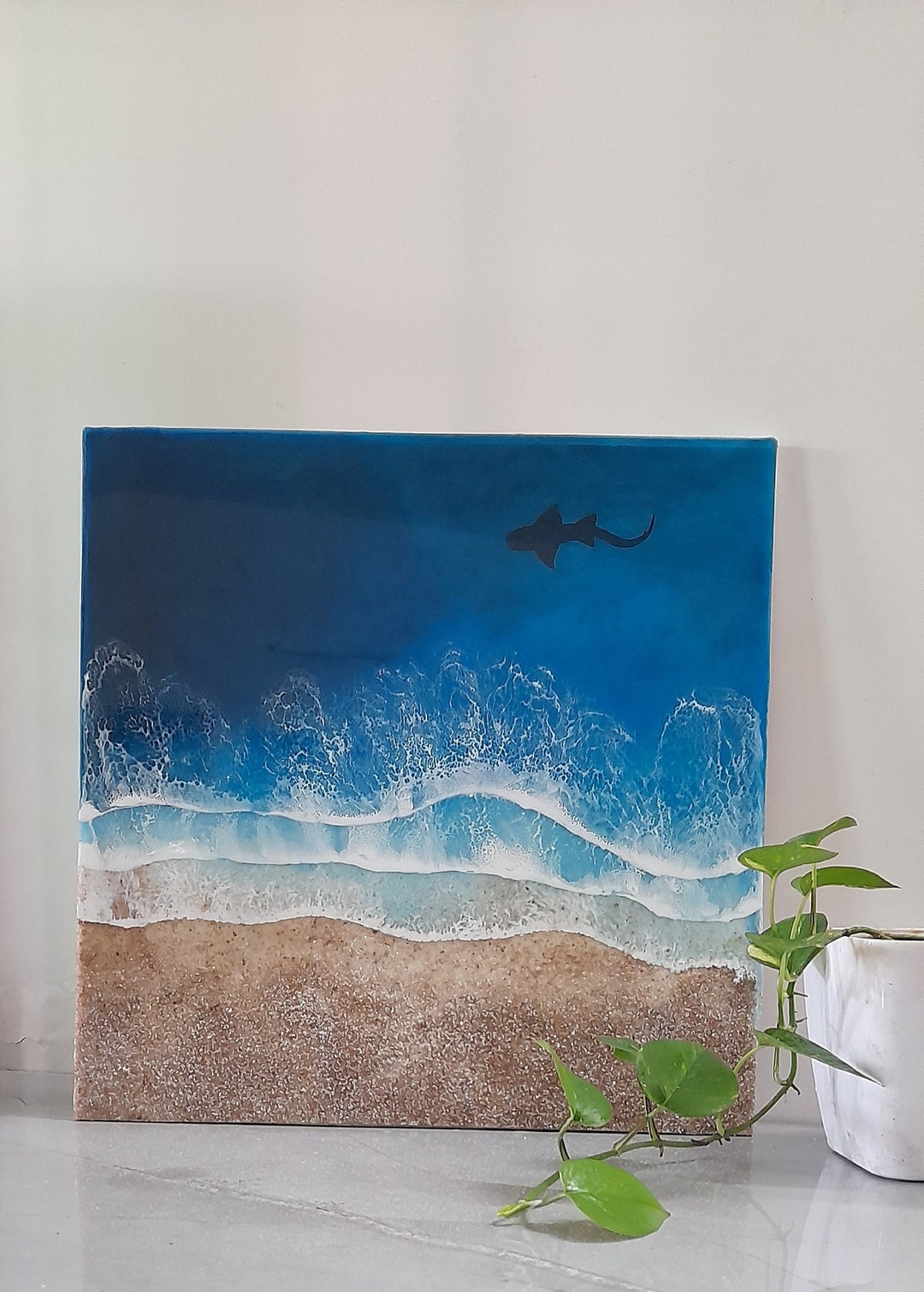 Original 3D Epoxy Resin Sea Beach Wave Wall Decor/ Seascape - Etsy