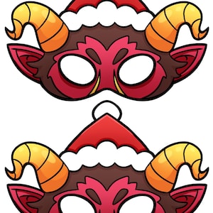 Elf Mask, Krampus Mask, Christmas Party Masks, Christmas Masks ...
