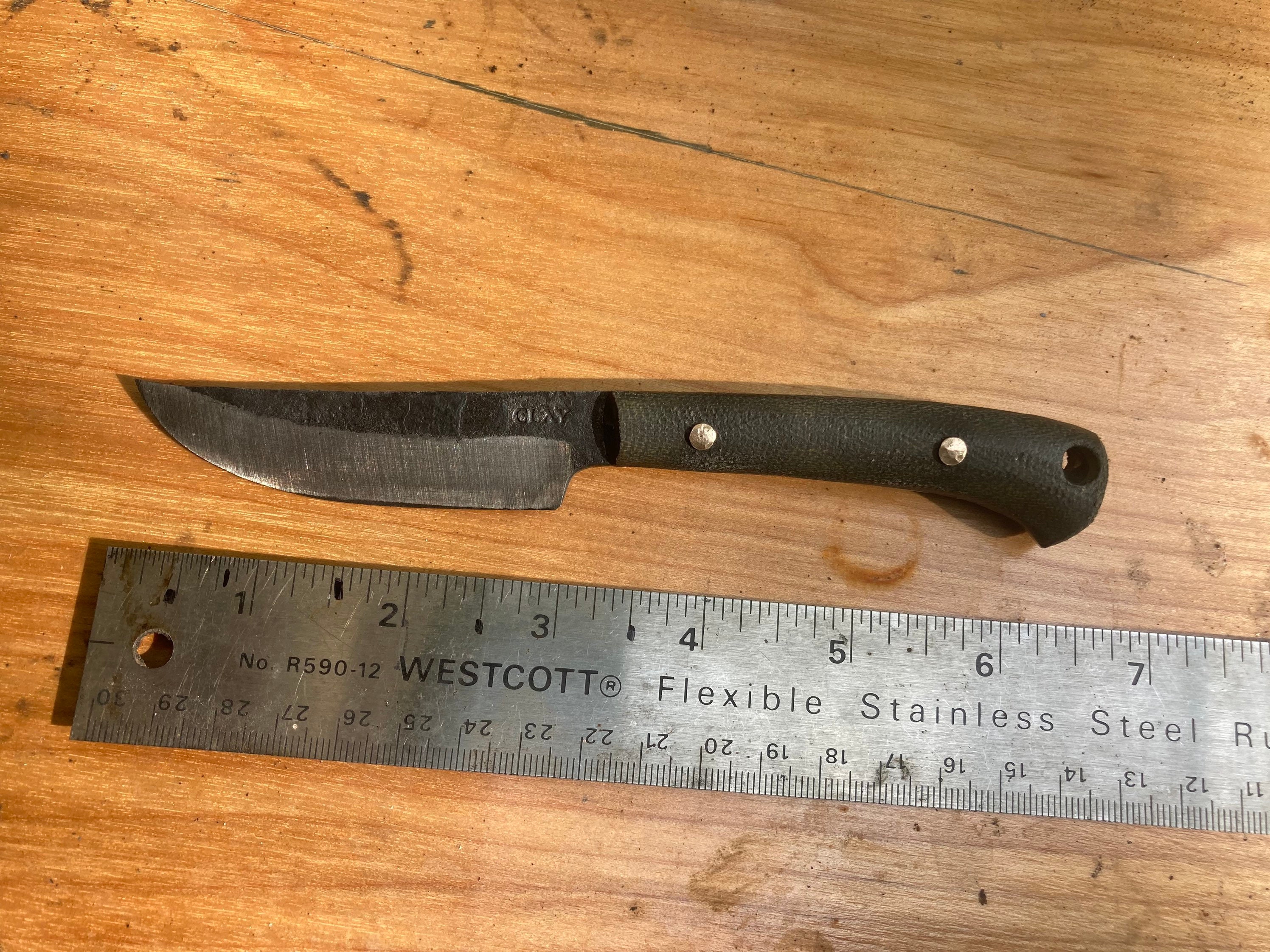 Hand Forged Trailing Point Knife - Etsy