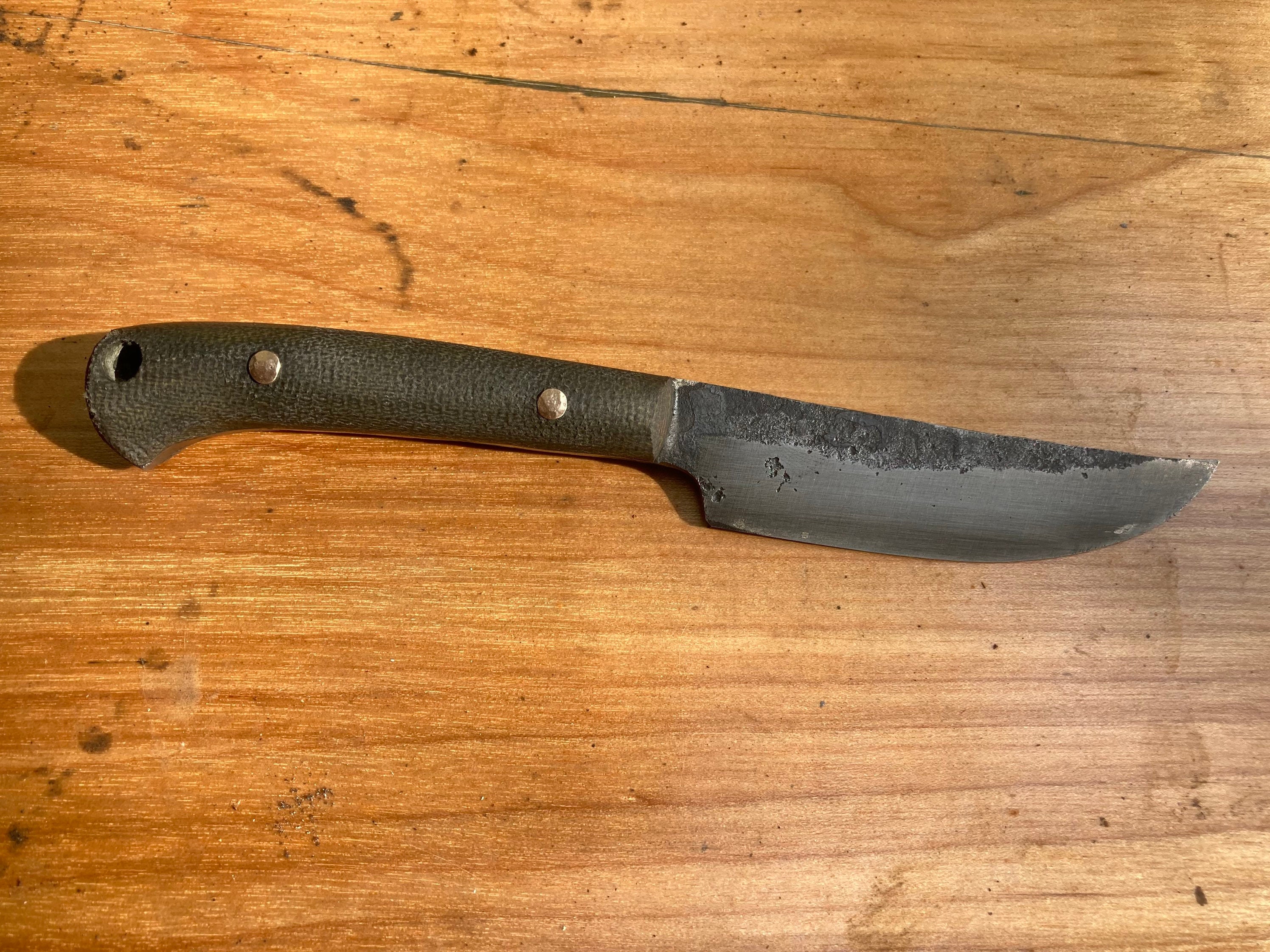 Hand Forged Trailing Point Knife - Etsy