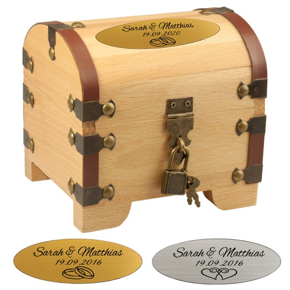 Treasure Chest With Personally Engraved Sign for the Wedding | Etsy