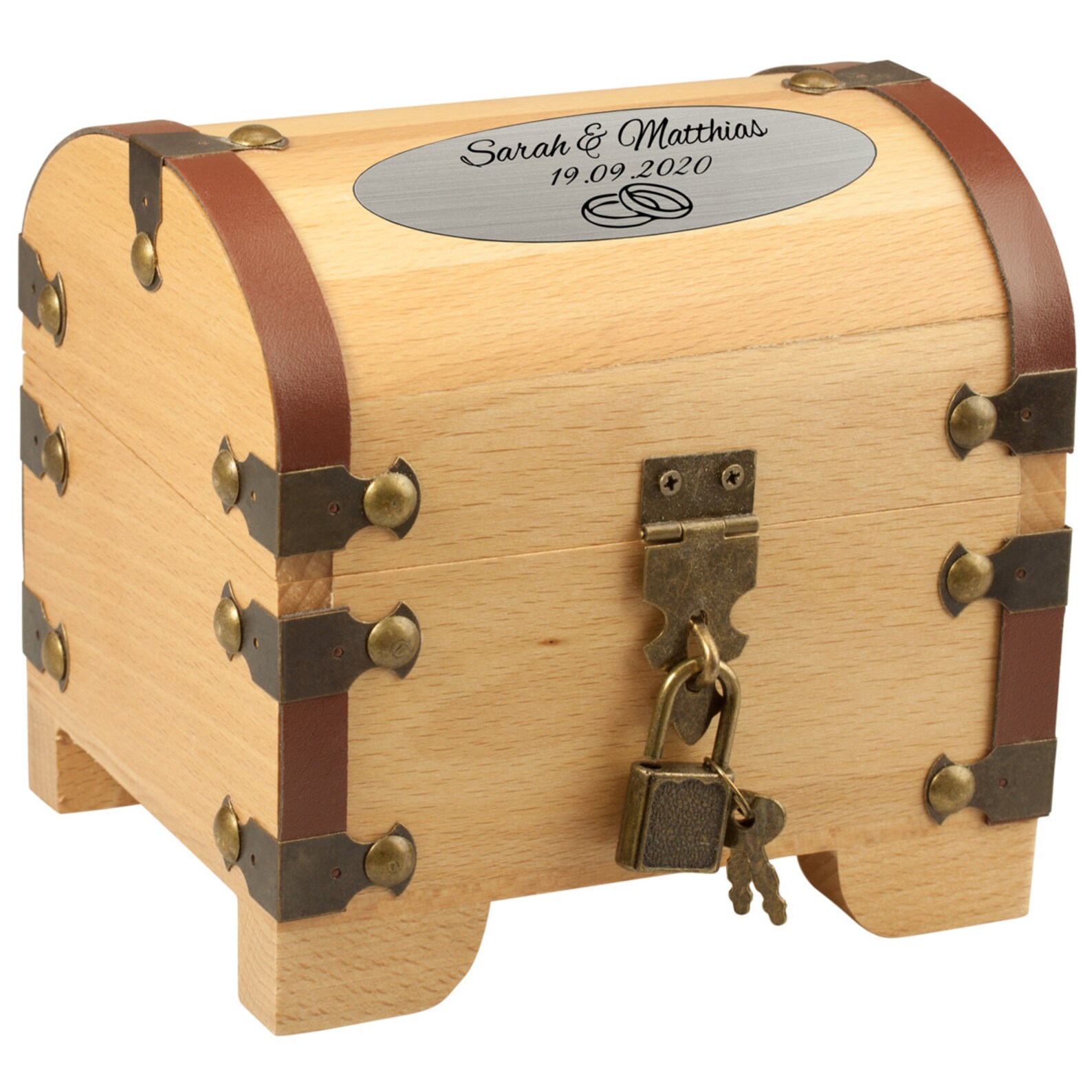 Treasure Chest With Personally Engraved Sign for the Wedding | Etsy