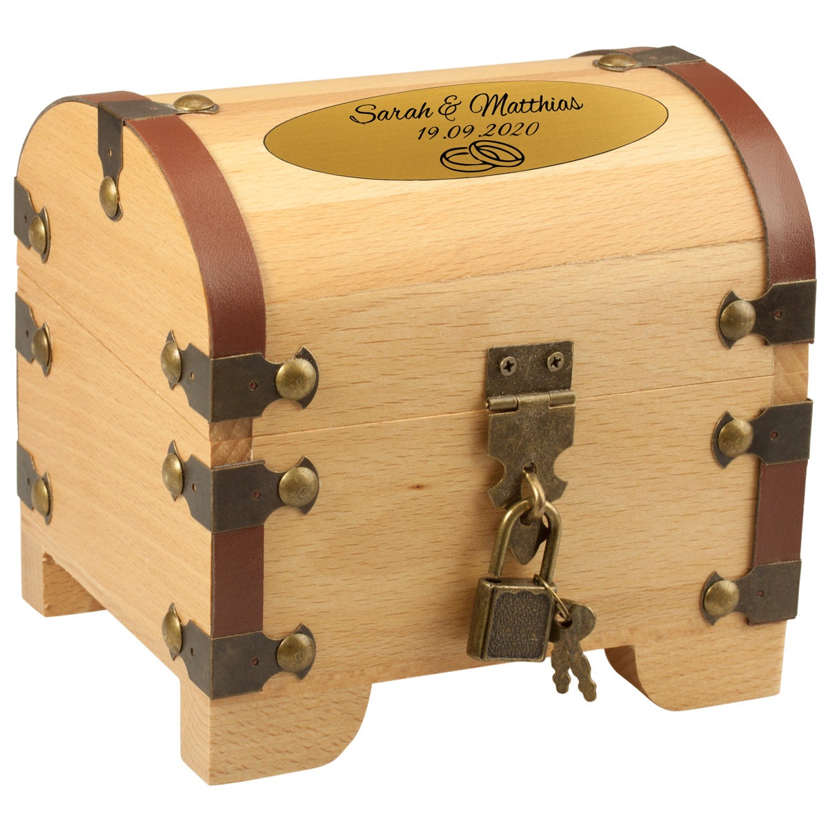 Treasure Chest With Personally Engraved Sign for the Wedding | Etsy