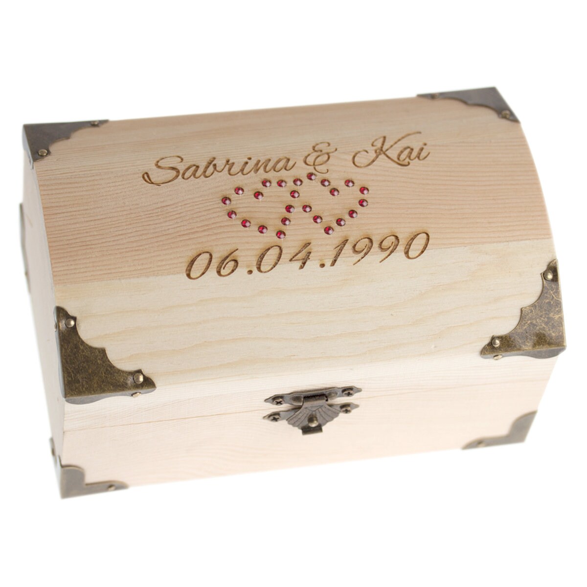 Treasure chest for the wedding with own engraving | Etsy