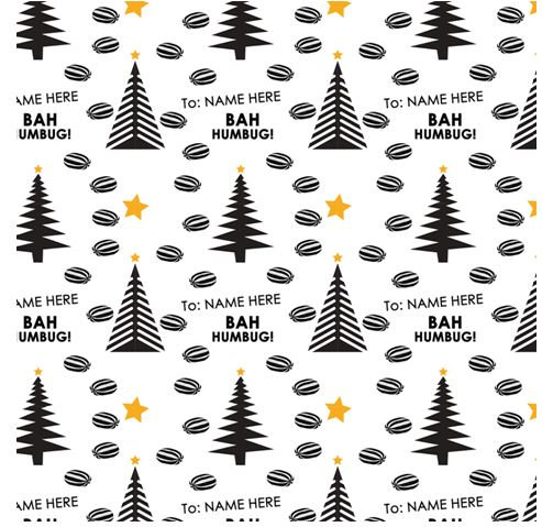 Bah Humbug Personalised Christmas Wrapping Paper - Etsy UK