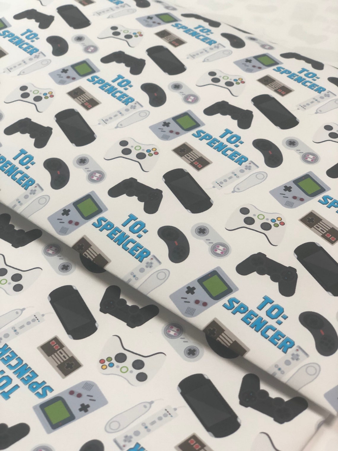 Assorted Gaming Personalised Wrapping Paper | Etsy
