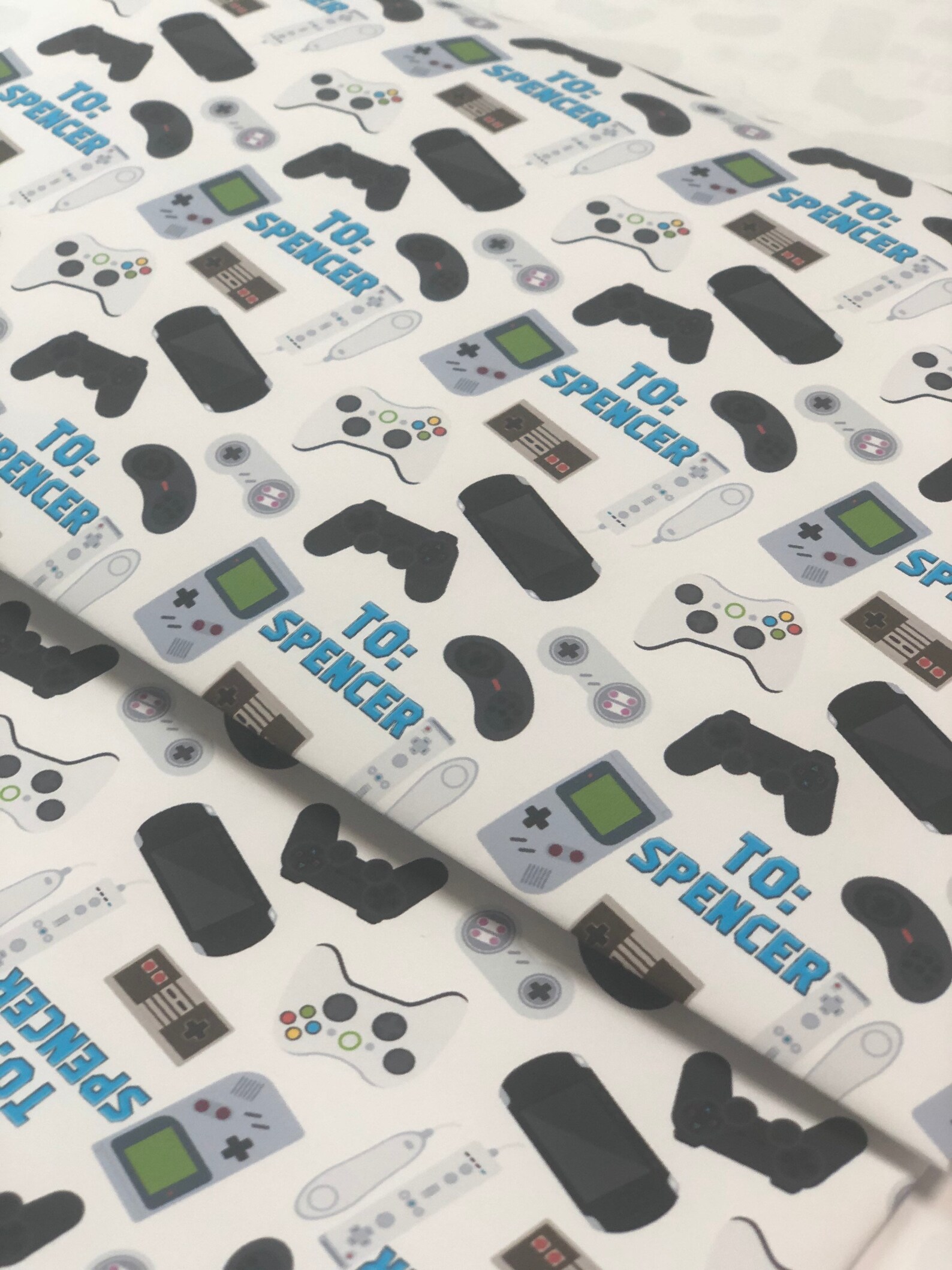 Assorted Gaming Personalised Wrapping Paper | Etsy