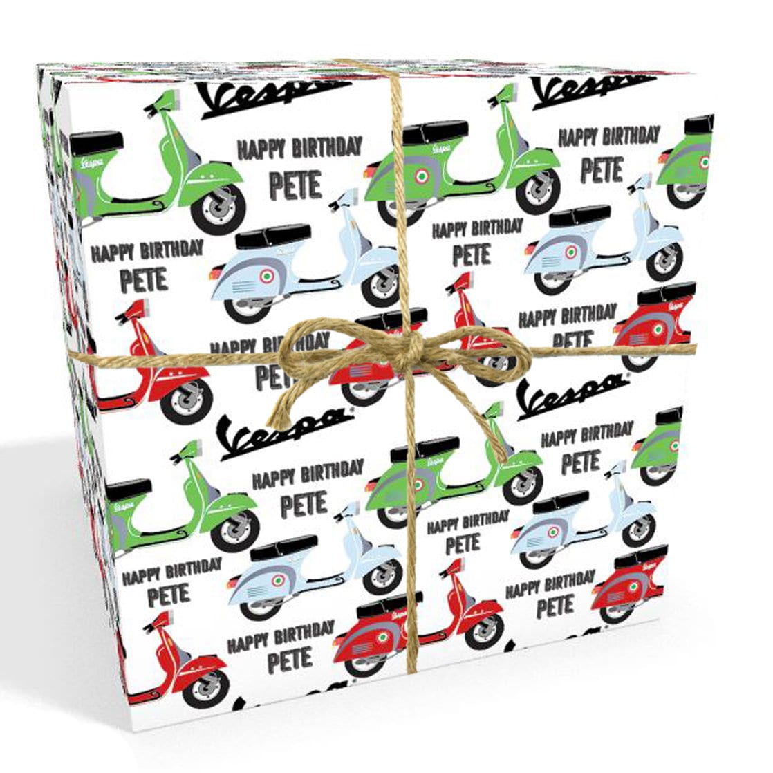 Scooter Personalised Birthday Wrapping Paper (recyclable) 24 X 32in/610 ...