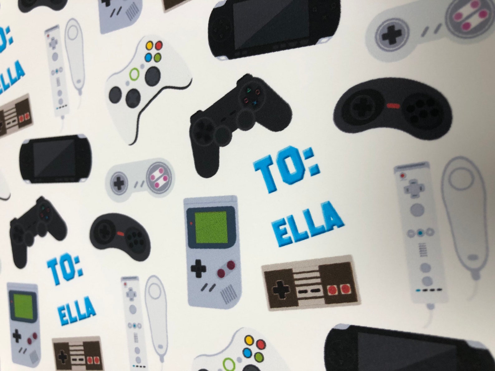 Assorted Gaming Personalised Wrapping Paper | Etsy