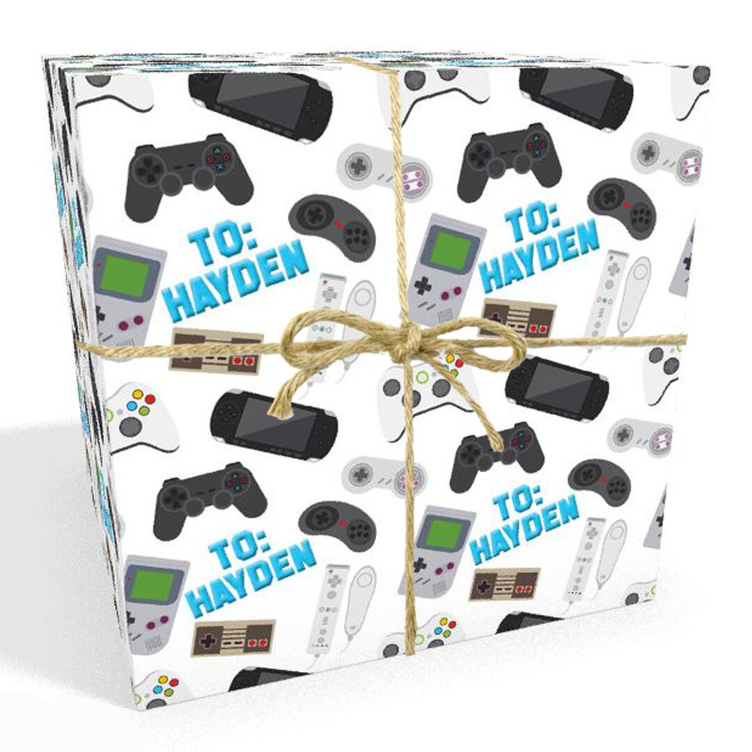 Assorted Gaming Personalised Wrapping Paper 24 X 32in/610 X 810mm - Etsy UK