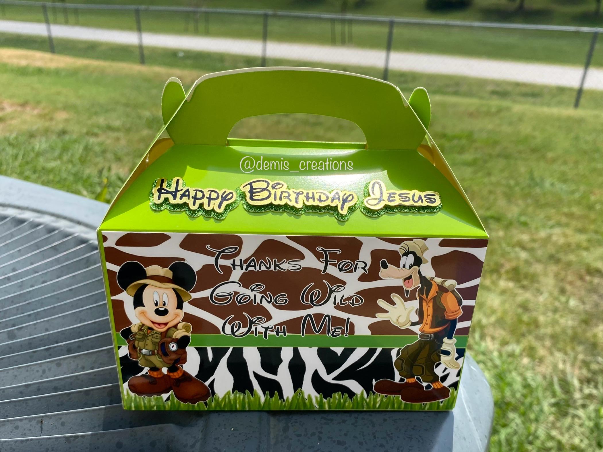 Custom Gable Boxes, Mickey Safari - Etsy