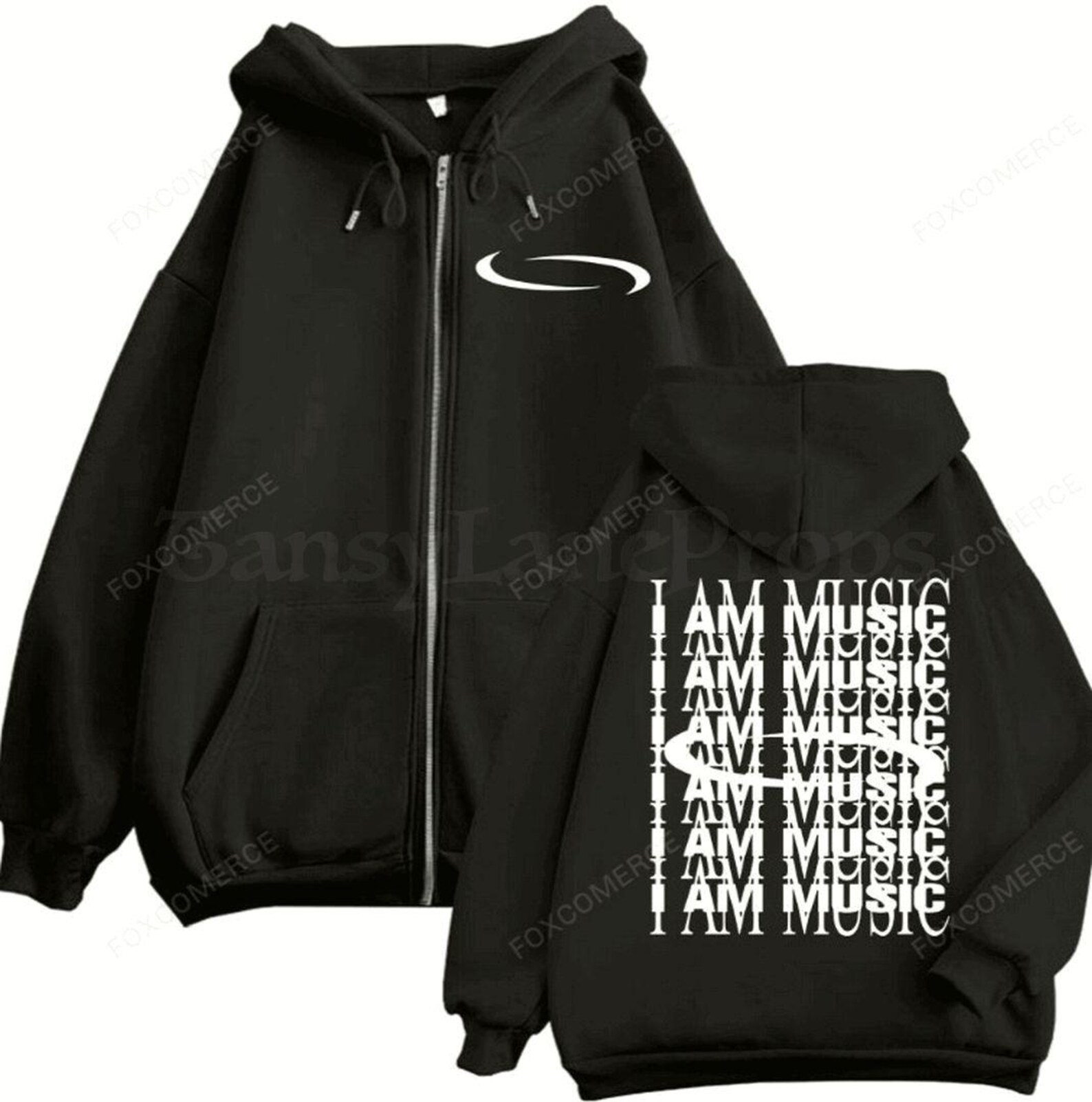 Playboi Carti I Am Music Logo Zipper Hoodie Opium Ken Carson Narcissist ...