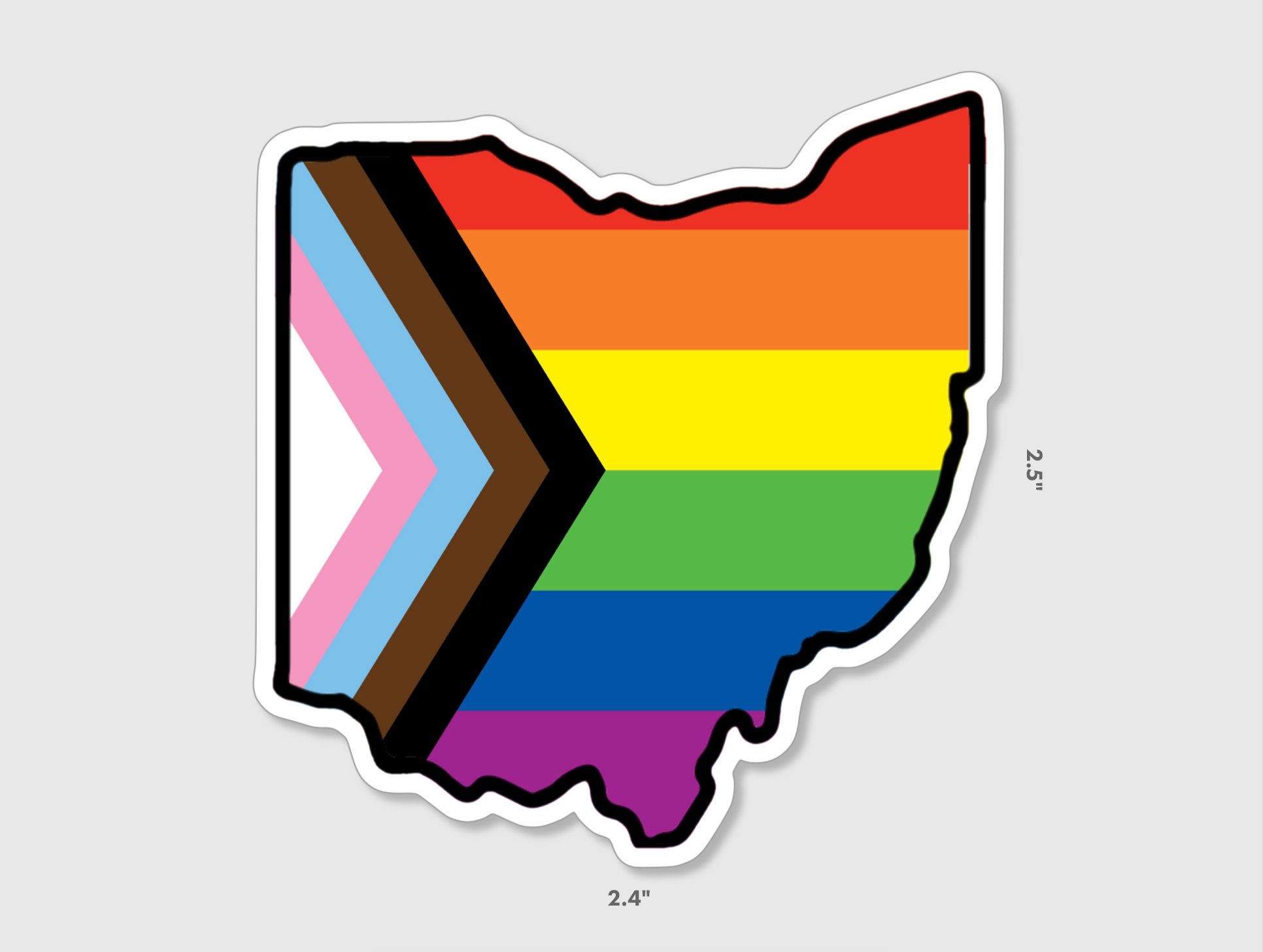 Pack of 5 Progress Flag State Pride Stickers - Pick Your State - Etsy