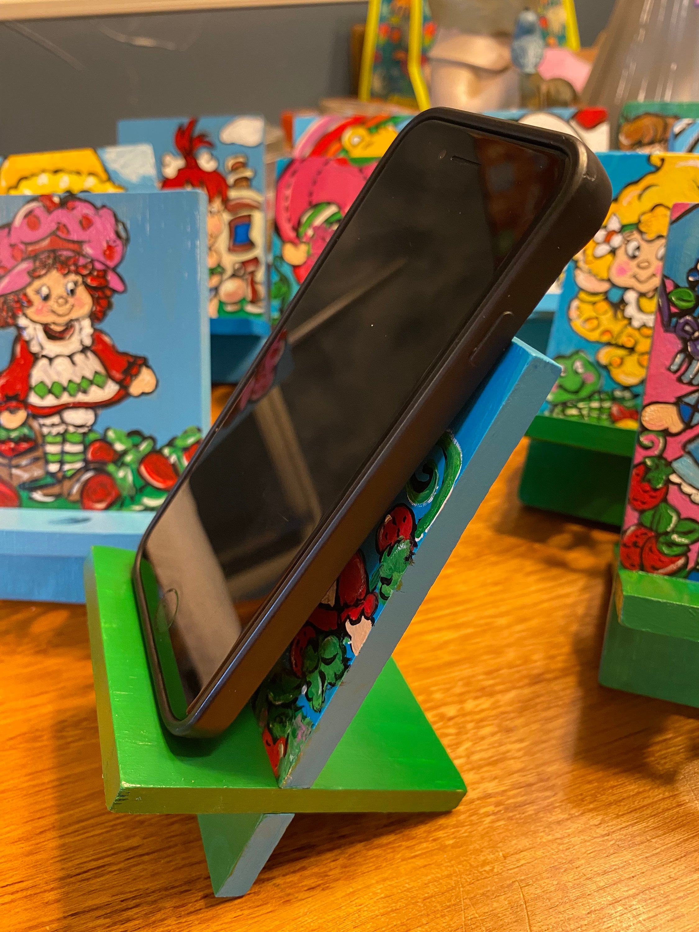 Blueberry Muffin of Strawberry Shortcake Phone Stand With Charging Hole ...