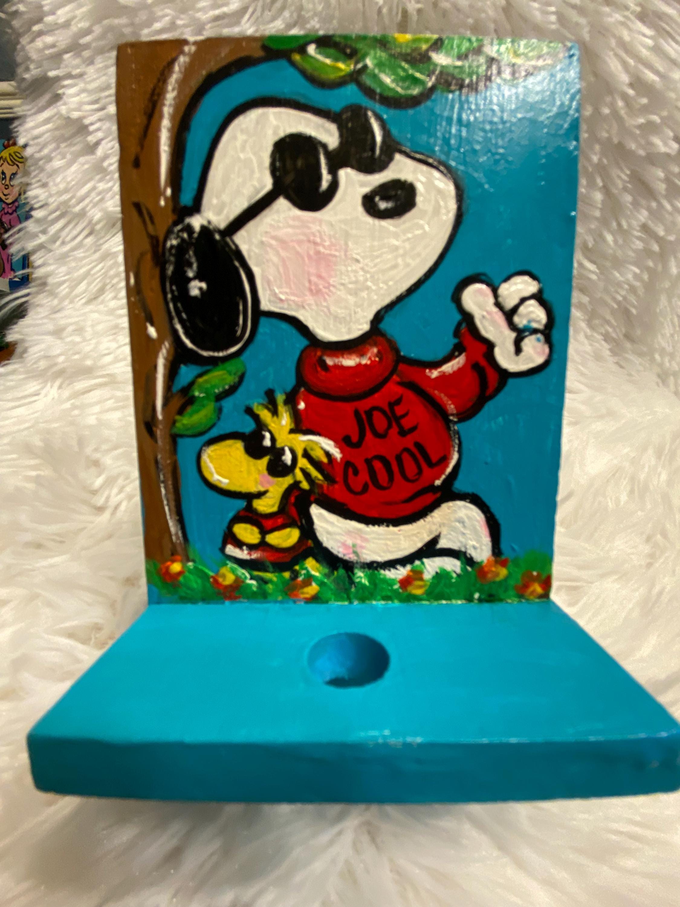 Snoopy and Woodstock Hand Painted Phone Stand - Etsy