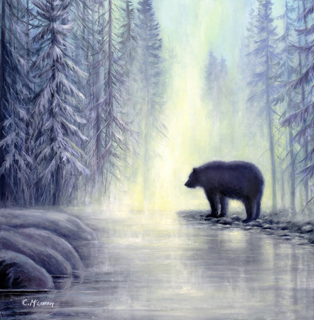 Bear Art Print - Contemporary Wall Art Print - Etsy