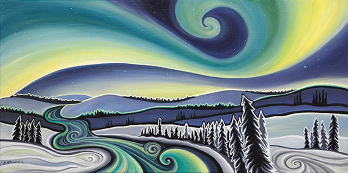 Northern Lights Art Limited Edition Print Canadian Art | Etsy