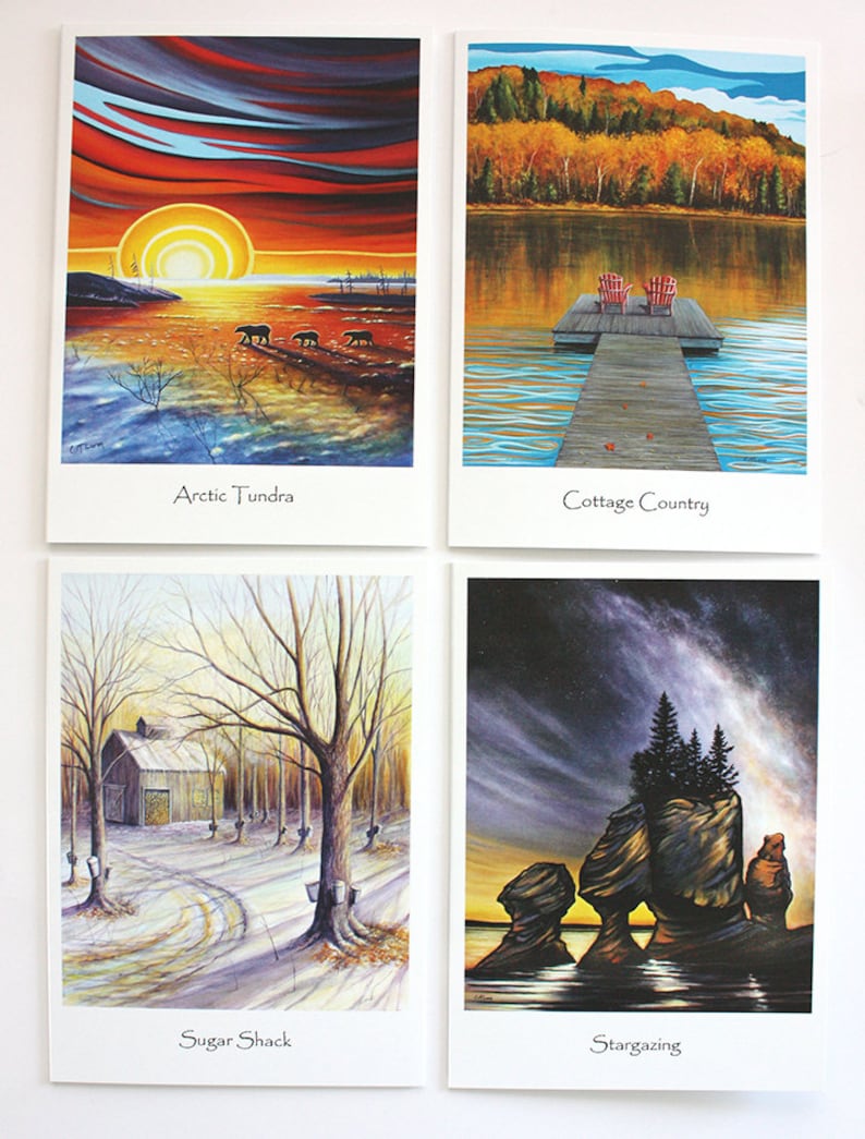 5 X 7 Art Cards Canadian Landscapes 13 Provinces Canada - Etsy Canada