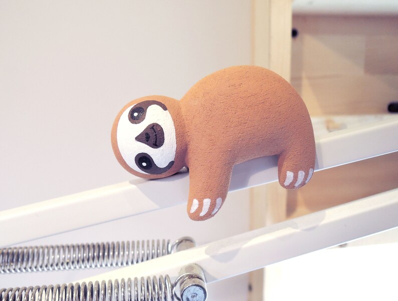 Baby Sloth Figurine Wood Carving Sculpture Gift Hanging | Etsy