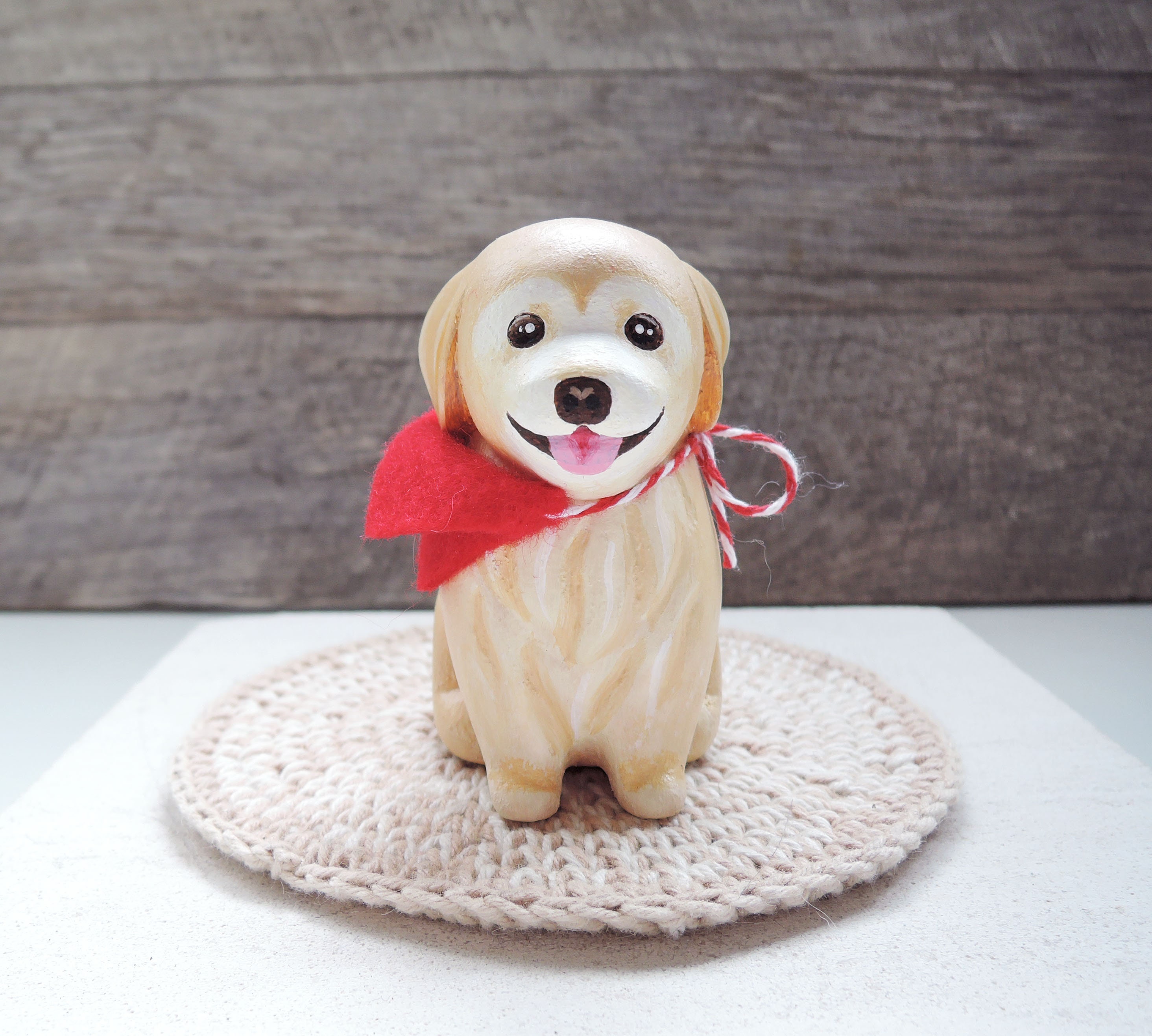 Golden Retriever Figurine Sculpture Wood Carving Decoration - Etsy
