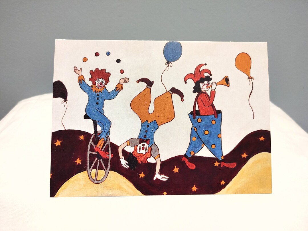 Clowns Card - Etsy