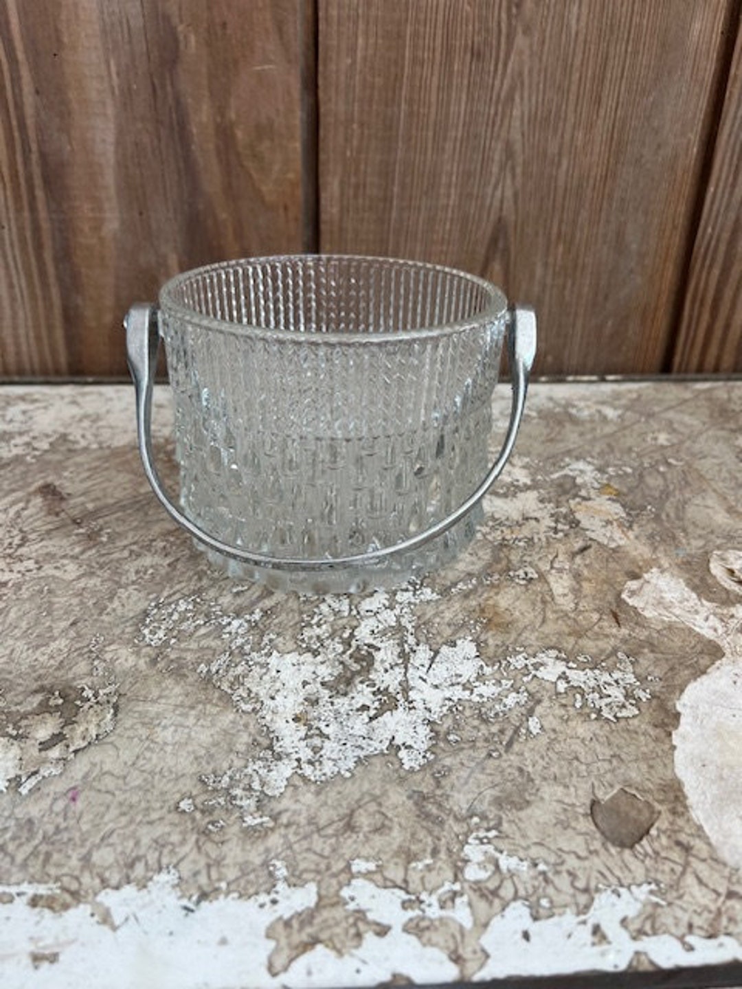 Small Glass Ice Bucket - Etsy