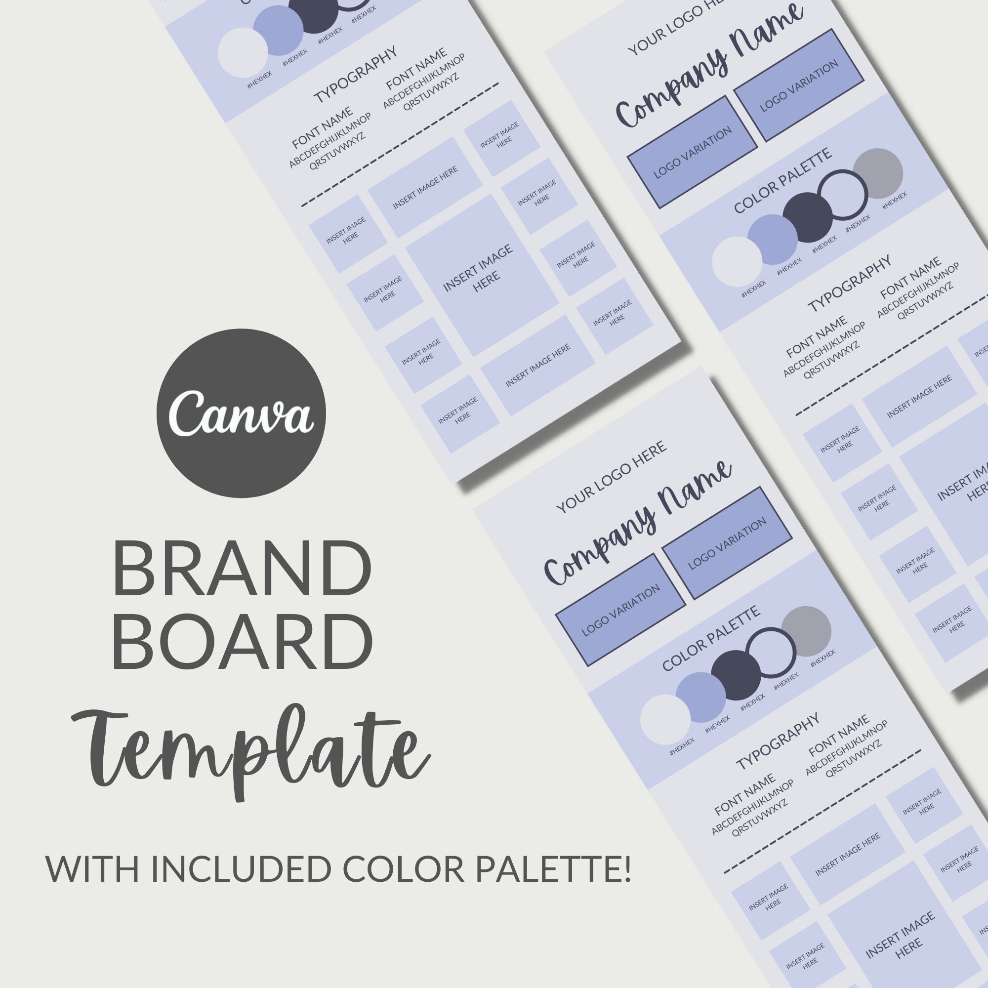 Branding Package Brand Board Template Digital Download - Etsy