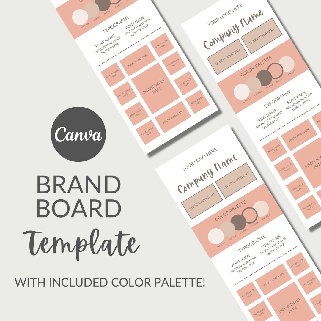 Branding Package | Brand Board Template | Digital Download Brand ...