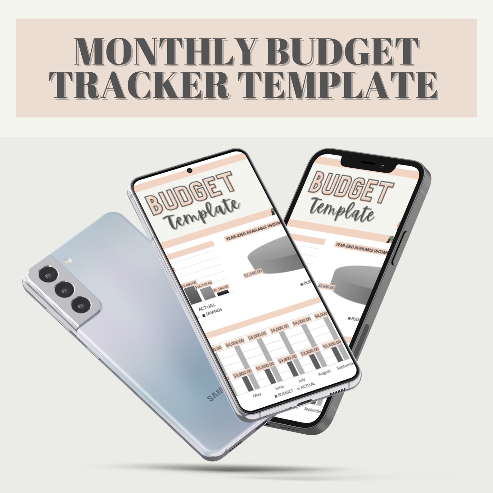 Excel Budget Tracker Template Digital Student Planner - Etsy