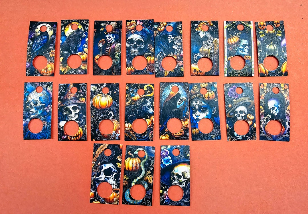Floss Drops Set of 20, Halloween Skull Minis, Thread Cards, Floss Tags ...