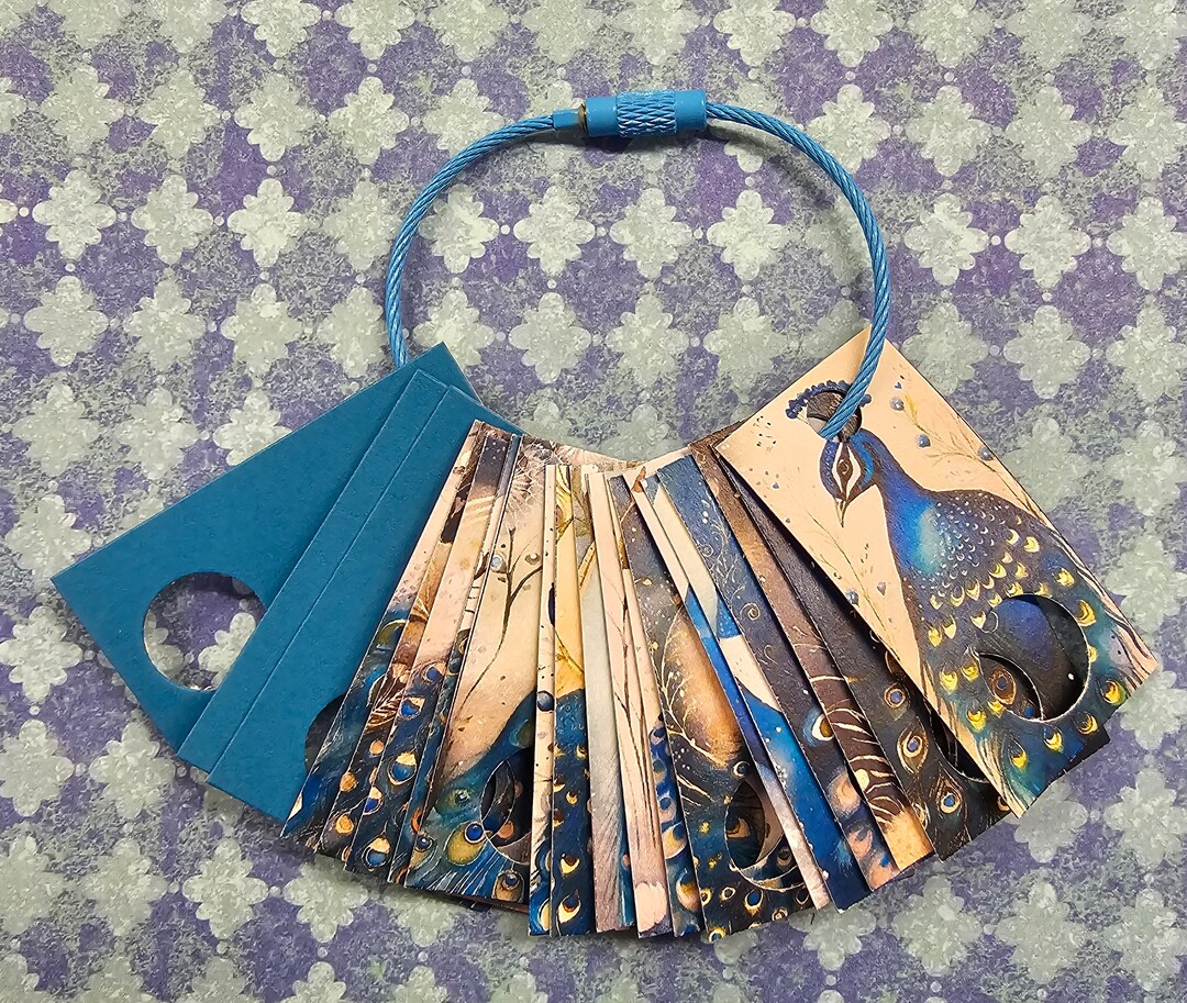 Floss Drops Set of 20 Peacock Minis, Thread Cards, Floss Tags - Etsy