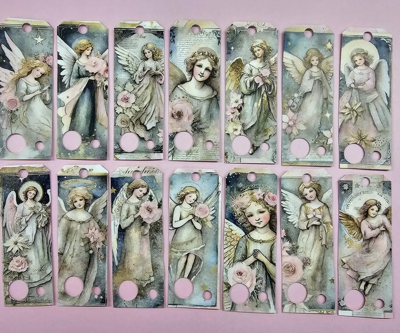 Floss Drops Set of 20 Angels, Thread Cards, Floss Tags - Etsy
