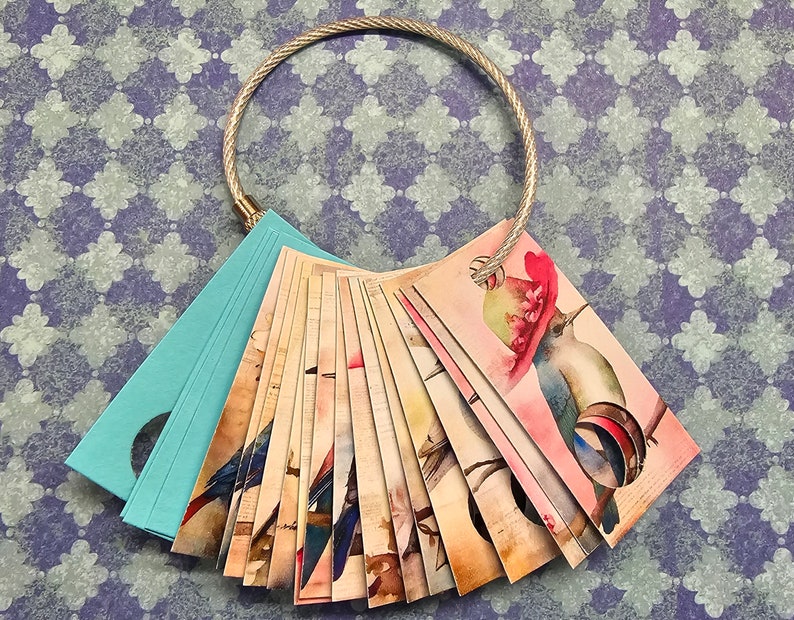 Floss Drops Set of 20 Birds in Hats Minis, Thread Cards, Floss Tags - Etsy
