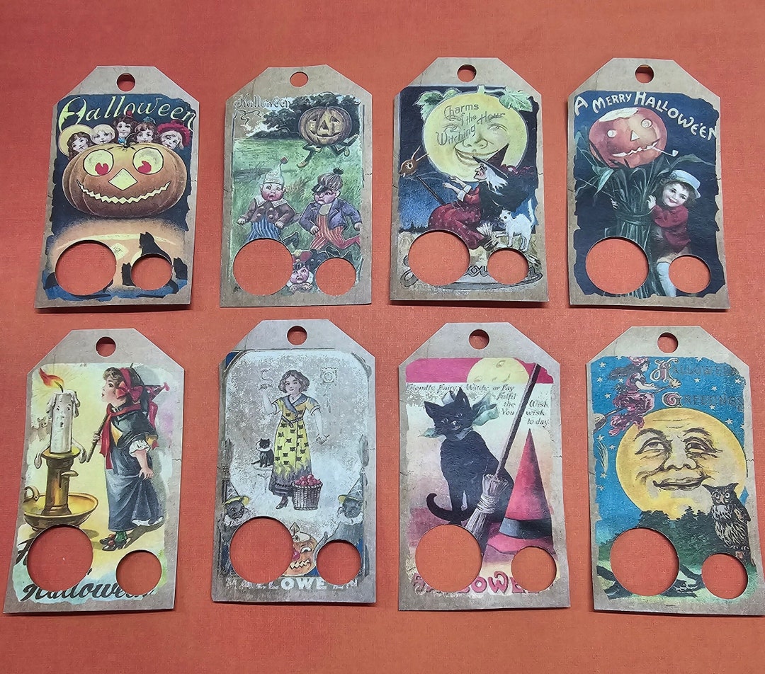 Floss Drops, Set of 20, Halloween Postcard - Etsy