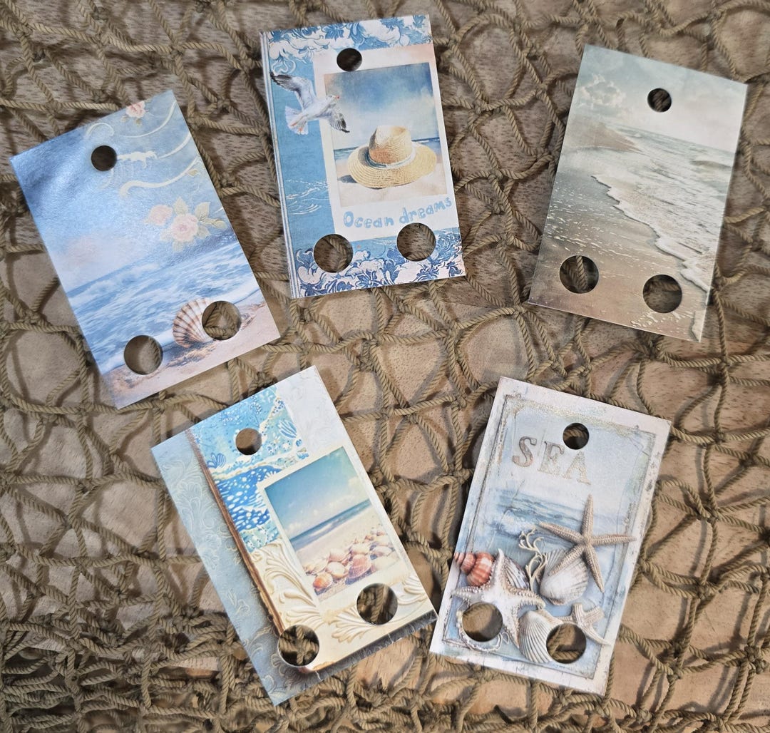 Floss Drops Set of 20 by the Sea, Thread Cards, Floss Tags - Etsy