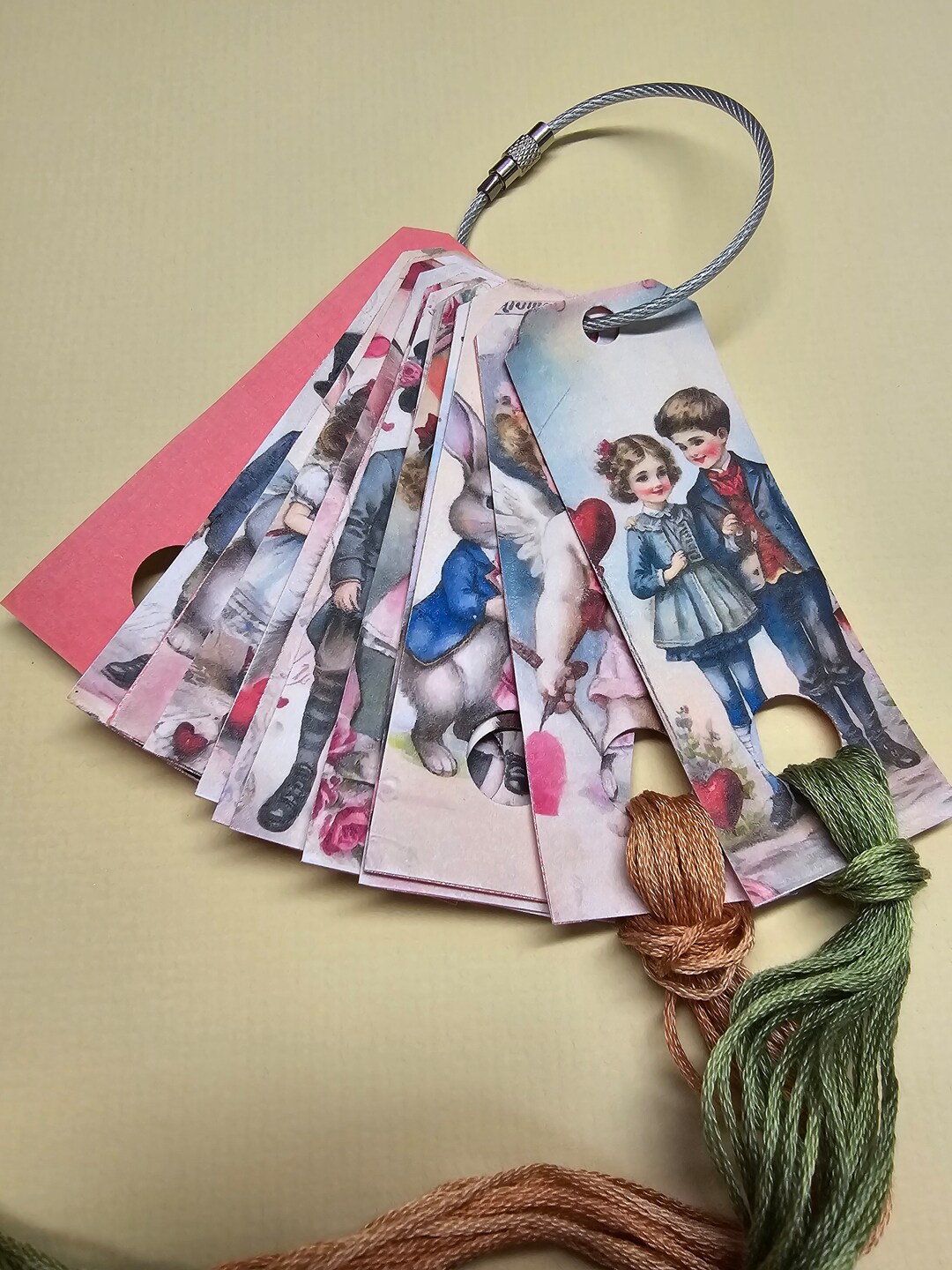 Floss Drops Set of 20 Valentine Theme, Thread Cards, Floss Tags - Etsy