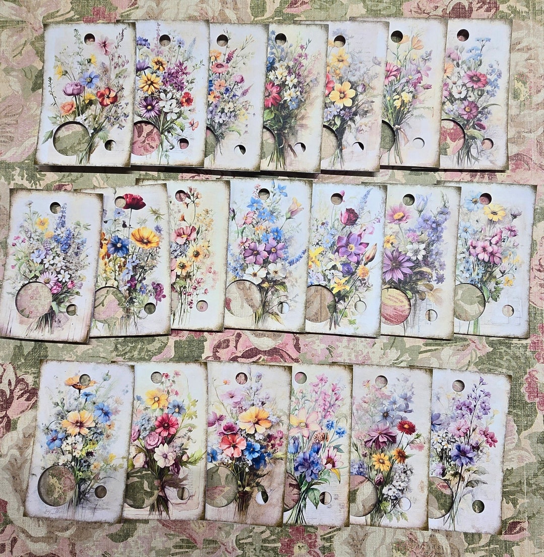 Floss Drops, Set of 20, Wildflower Bouquets - Etsy