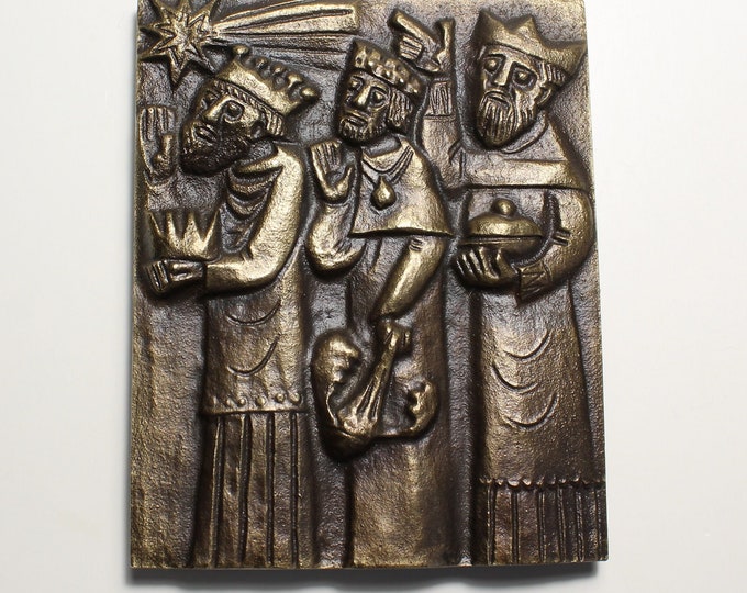 THREE WISE Men, Creator Mundi, Bronze Casting, Wall Plaque, Handsome ...