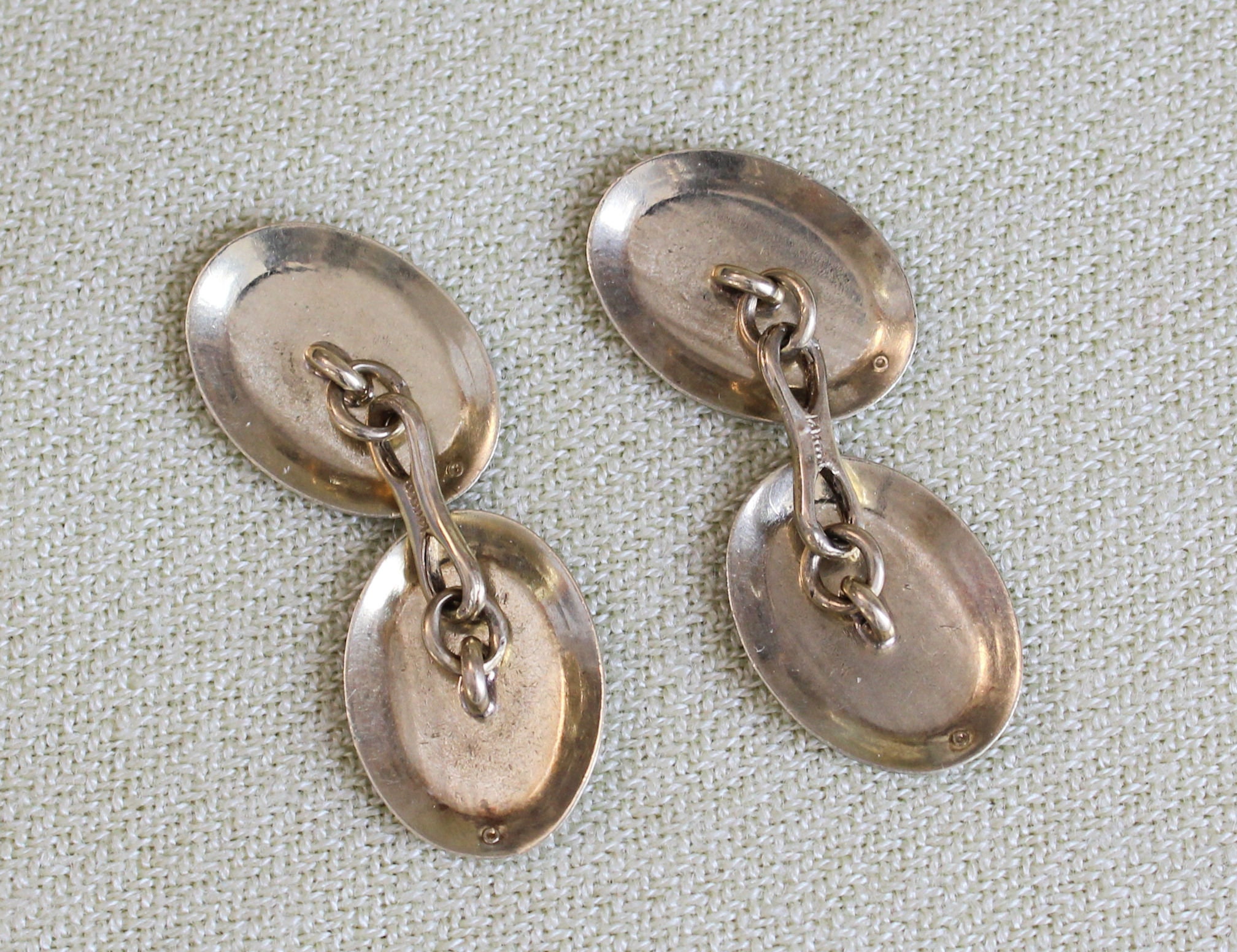 Deco 14K cufflinks white gold 1920s stamped A-1 condition | Etsy