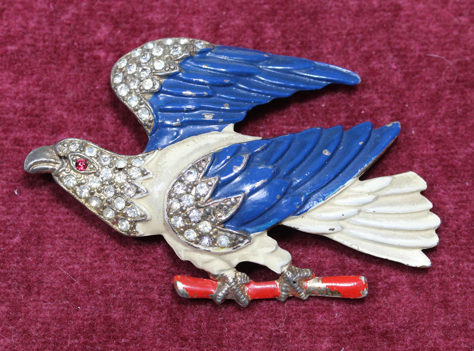 World War II Patriotic American Eagle Pin 1940s Large Size | Etsy